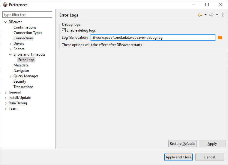 Massive debug log files generated · Issue #8108 · dbeaver/dbeaver · GitHub