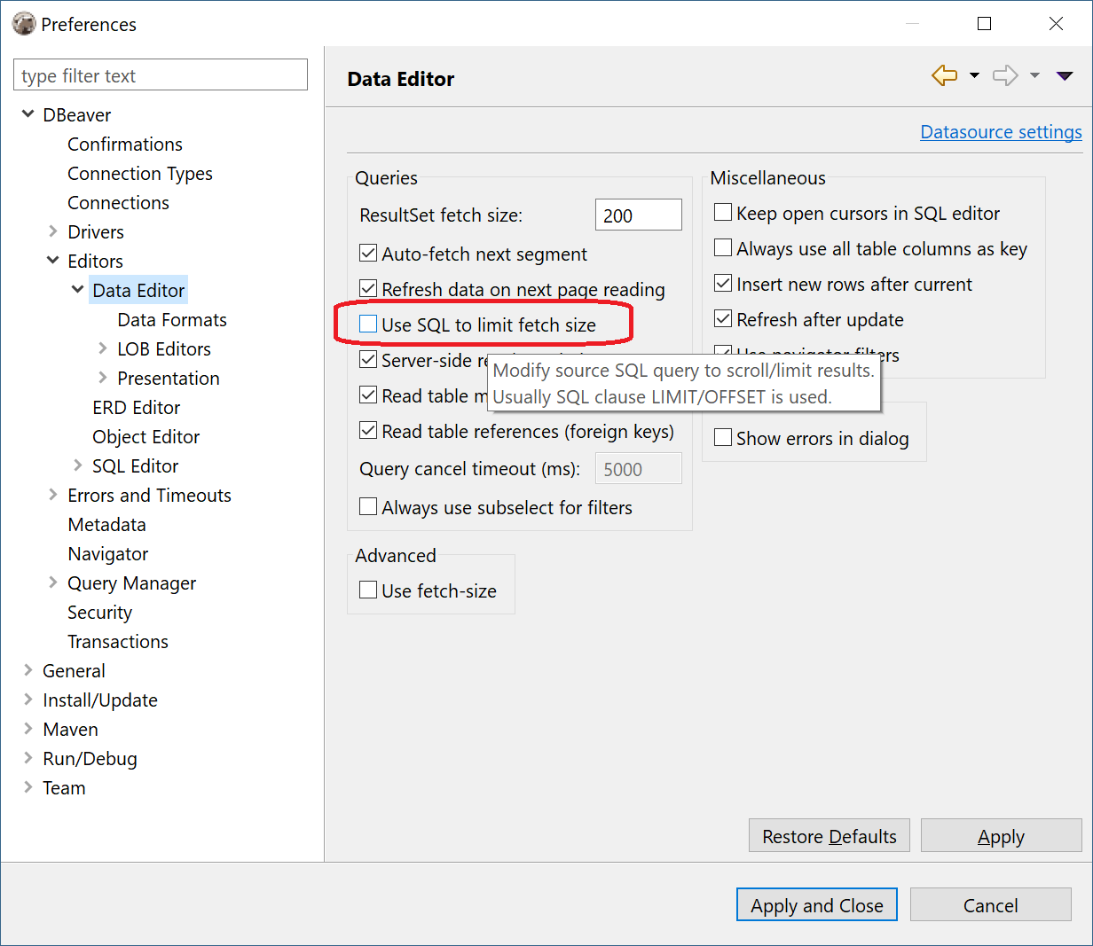 Fetch Table Data Very Slow · Issue #8745 · dbeaver/dbeaver · GitHub