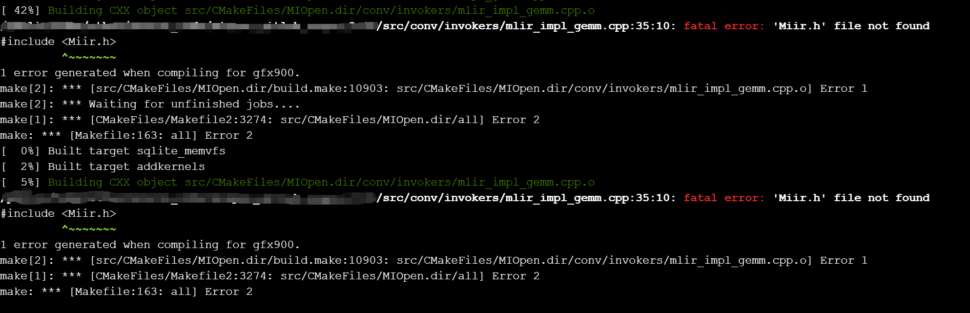 [build Error] Miir H Not Found · Issue 964 · Rocm Miopen · Github
