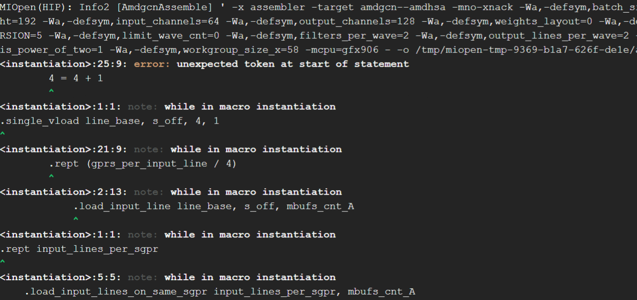[Kernel] Compilation error of conv3x3.s · Issue #1374 · ROCm/MIOpen · GitHub