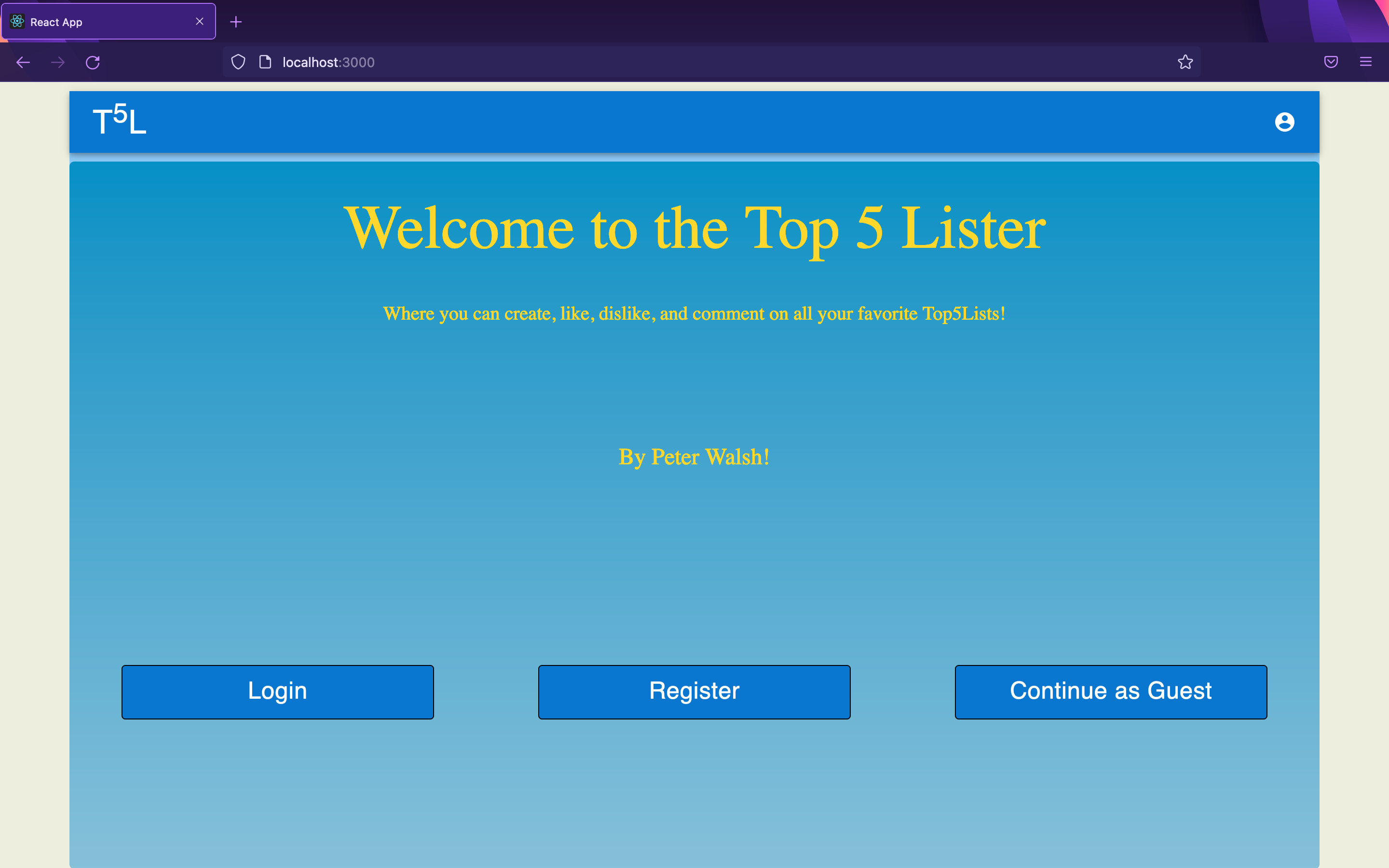 GitHub - PeteyLumpkins/Top5Lister: My first full-stack web application ...