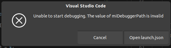 VS Code Ubuntu MiDebuggerPath Is Invalid Issue 5534 Microsoft 