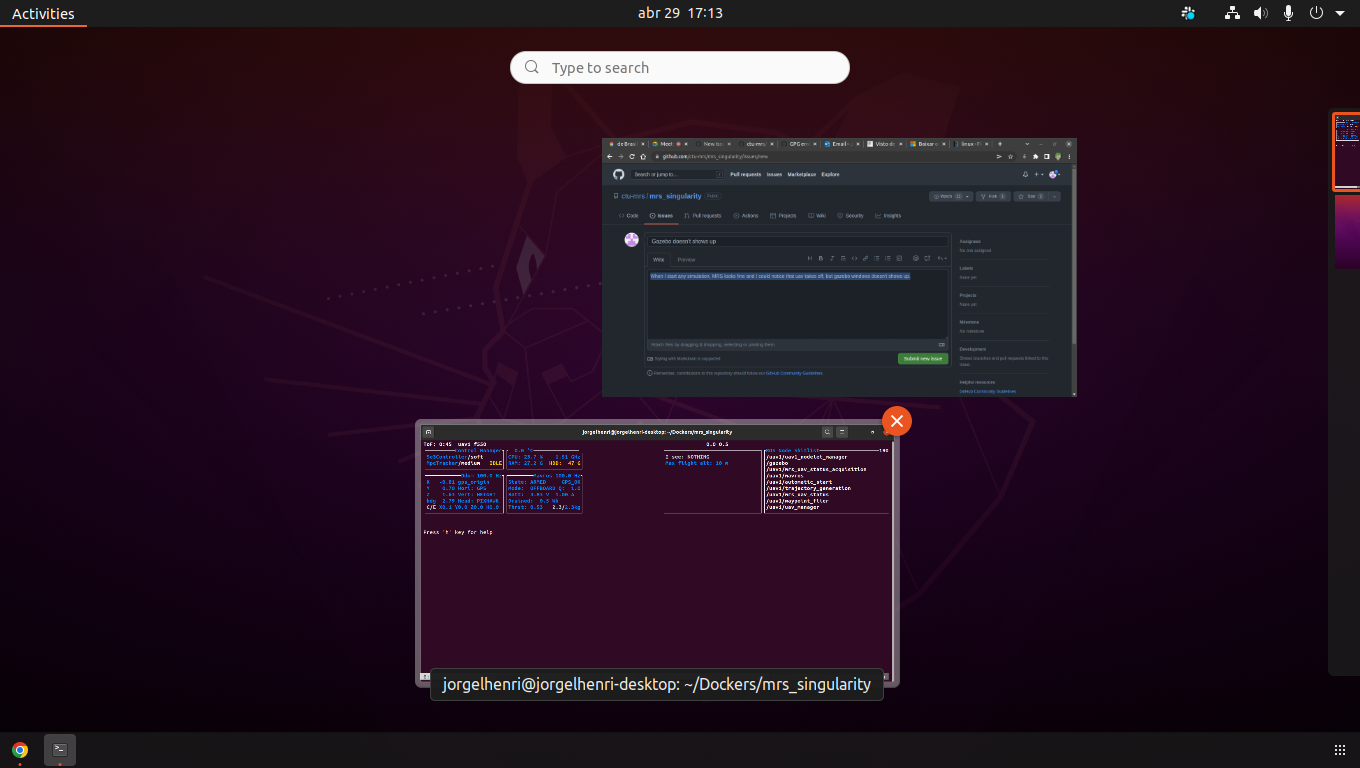 Gazebo doesn't shows up · Issue #2 · ctu-mrs/mrs_singularity · GitHub