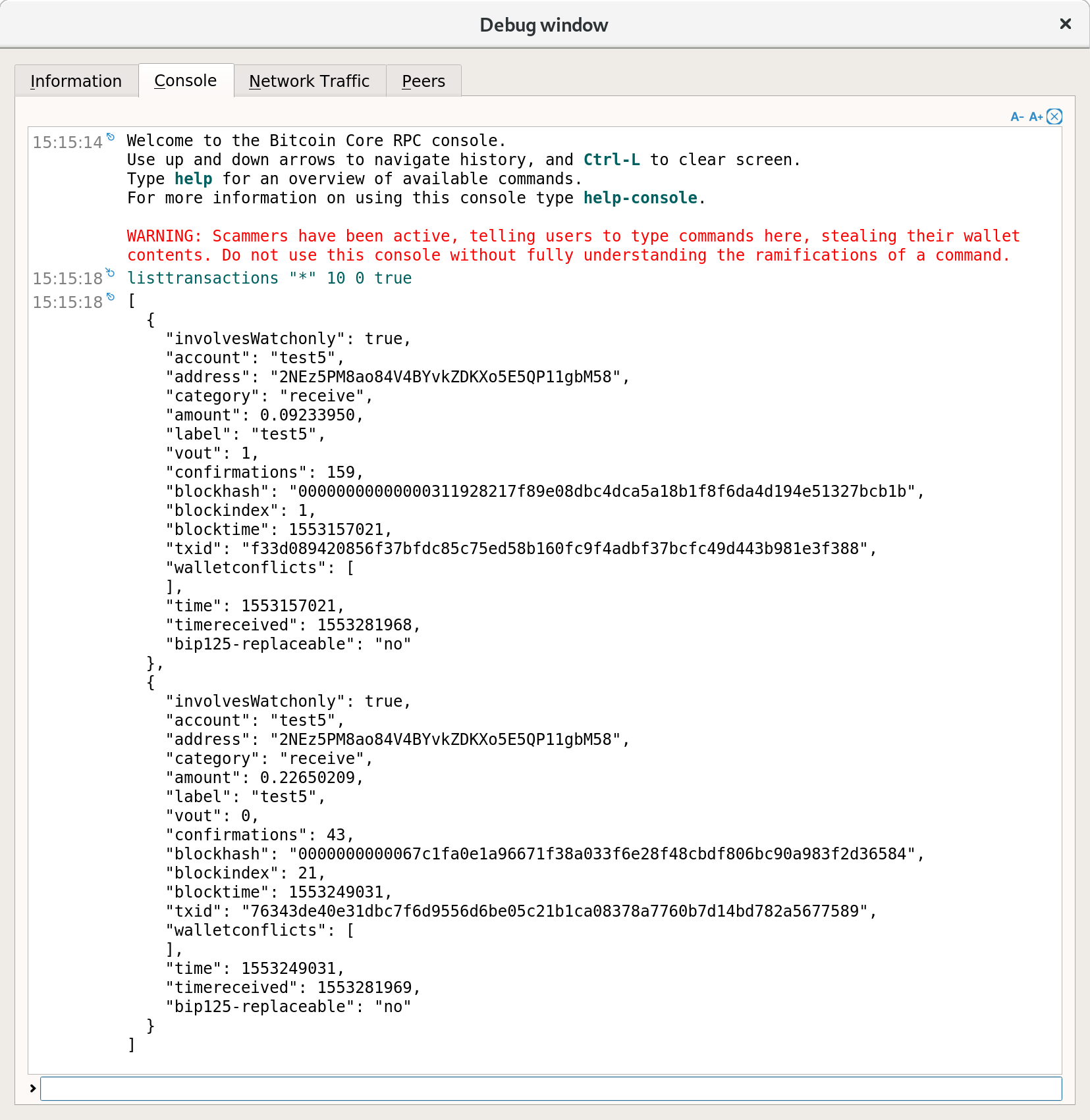 Listtransactions No Sent Txs · Issue 15634 · Bitcoin Bitcoin · Github