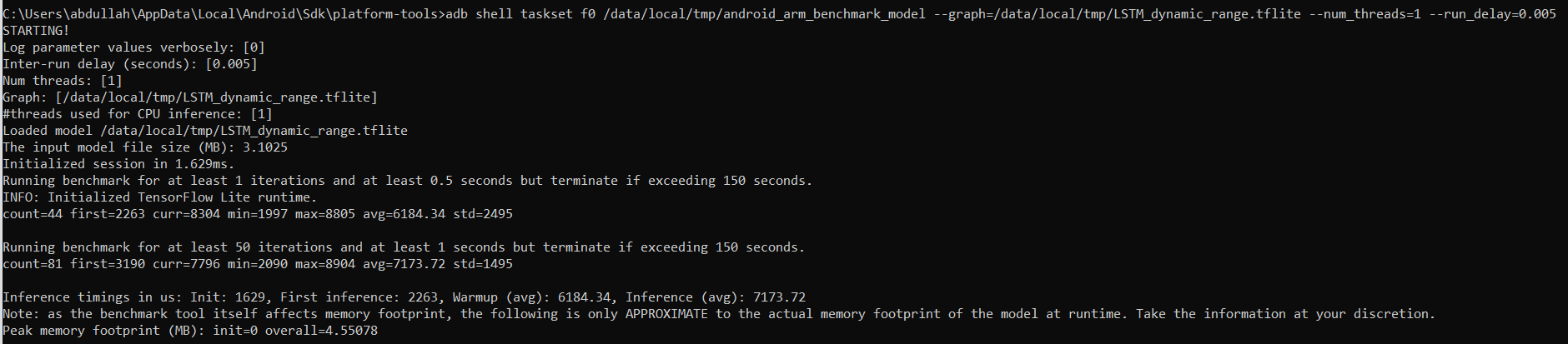 High Inference time on warmup state in android · Issue #48190 ...