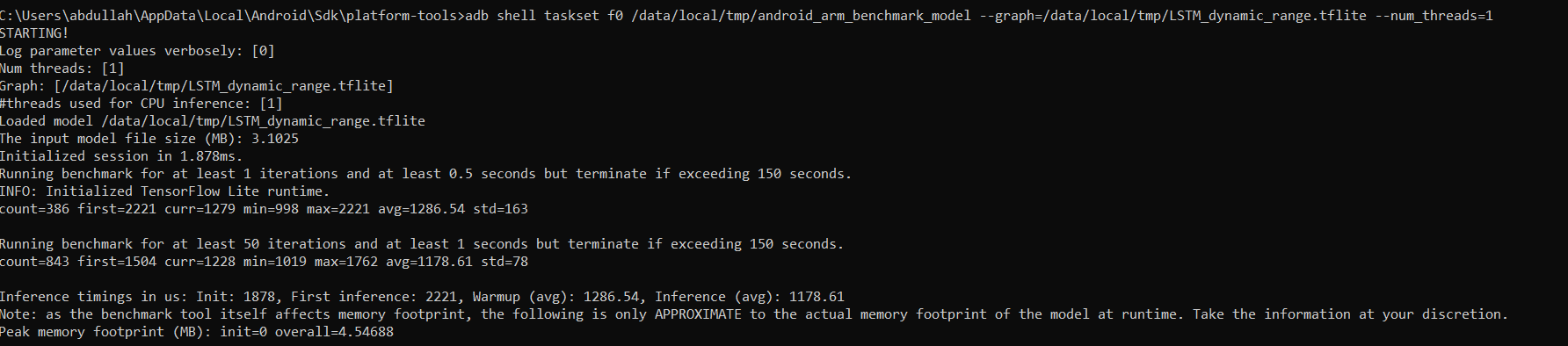 High Inference time on warmup state in android · Issue #48190 · tensorflow/tensorflow · GitHub