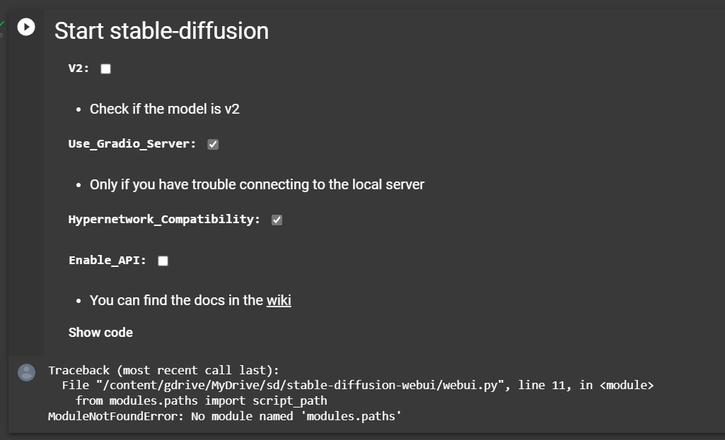 [Bug]: colab Errors, safetensors, modules.paths, ATTENTION_MODES · Issue #5112 · AUTOMATIC1111 ...