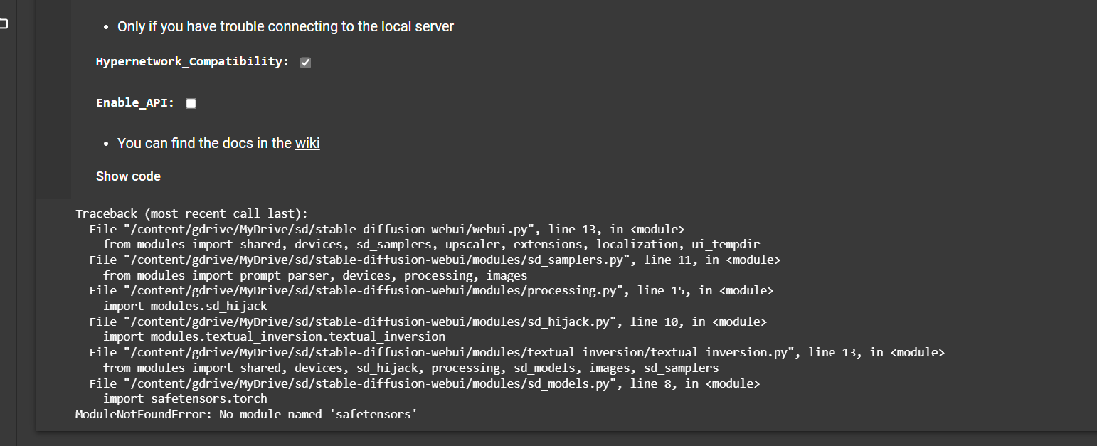 [Bug]: colab Errors, safetensors, modules.paths, ATTENTION_MODES · Issue #5112 · AUTOMATIC1111 ...