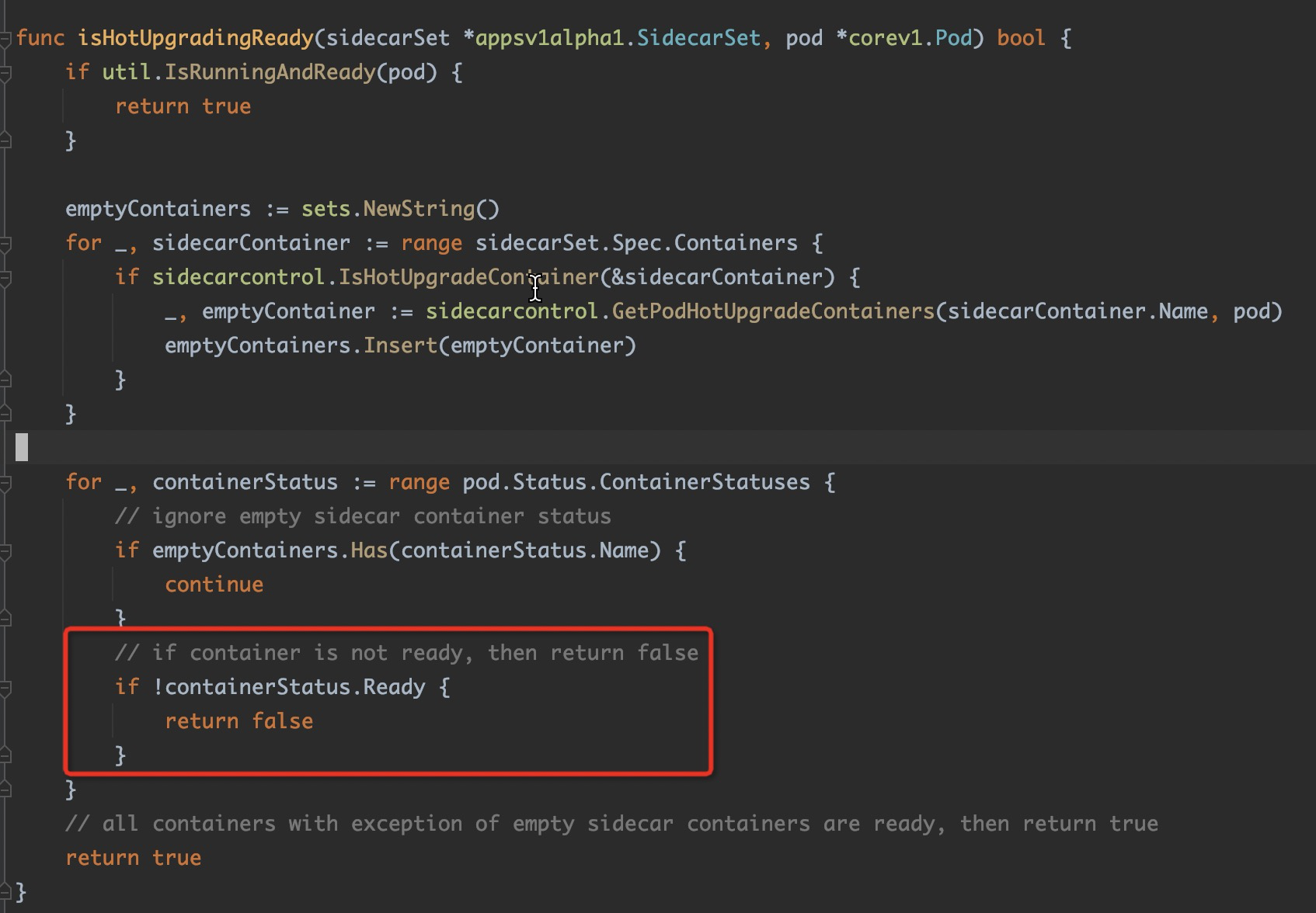 [Feat] Support upgrade sidecar container when main container in the ...