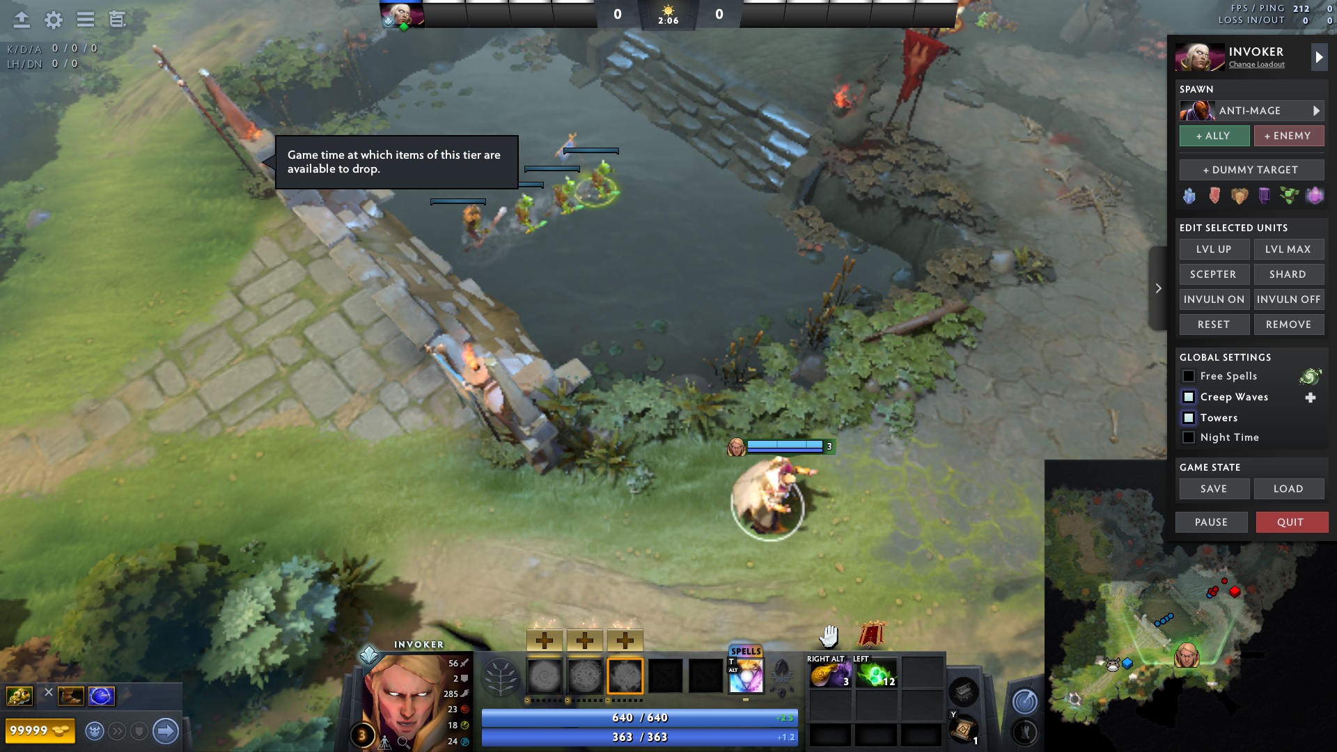 "Game time at which items of this tier are available to drop" tooltip ...