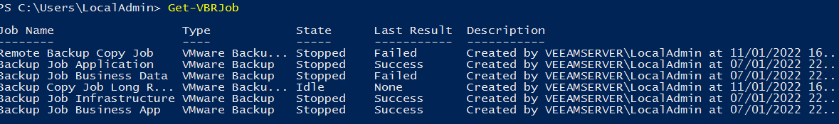 [apps::backup::veeam::local::plugin] - mode=job-status: end time returns 1/1/1900 12:00:00 AM ...