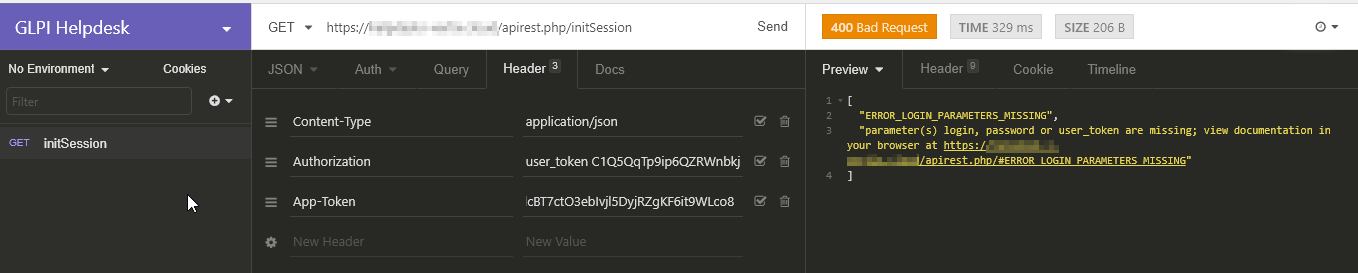 [9.3.0] - API initSession -> ERROR_LOGIN_PARAMETERS_MISSING · Issue #4386 · glpi-project/glpi ...