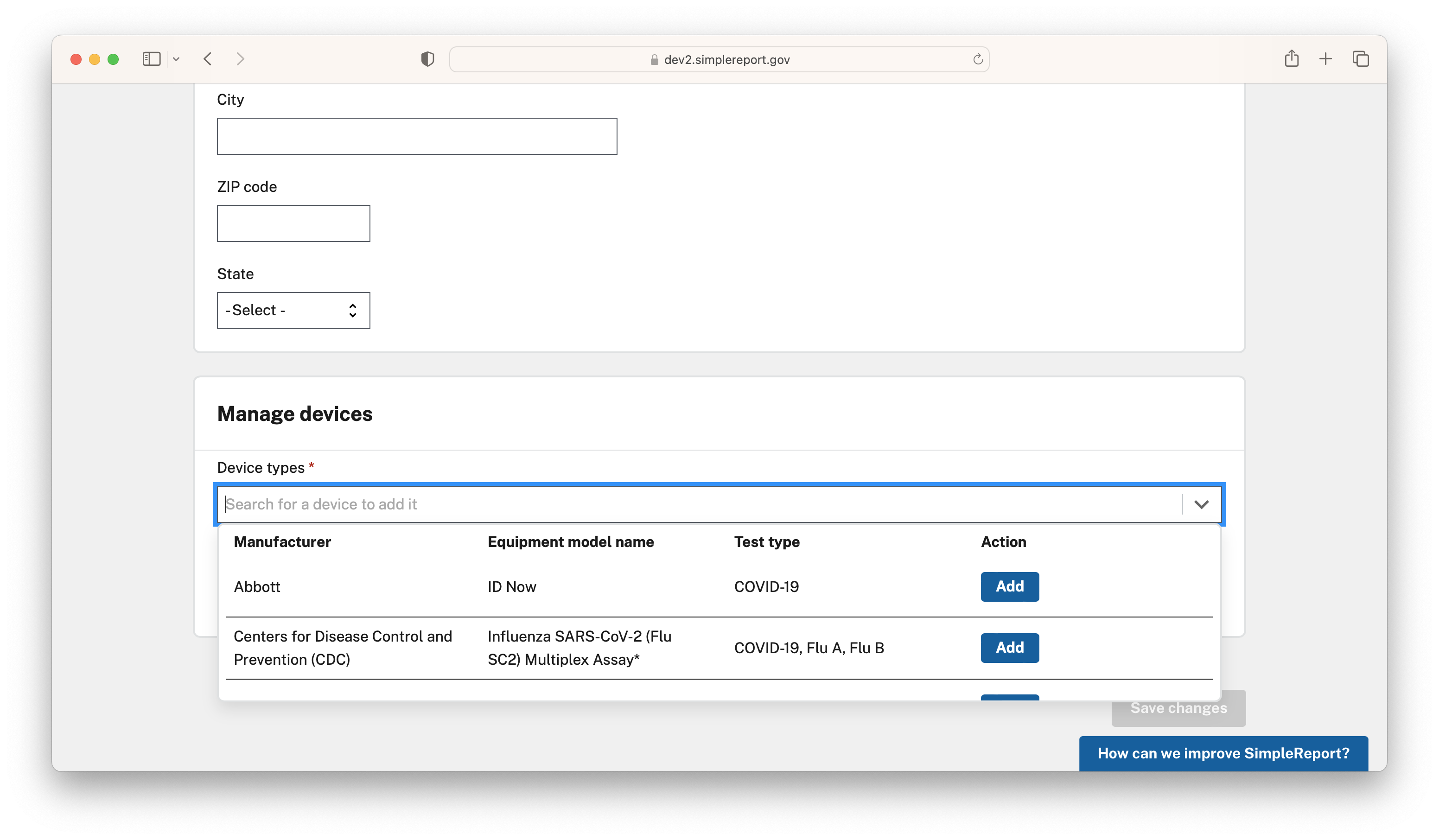 Hide RSV from Manage devices dropdown on Facility edit page · Issue #6495 · CDCgov/prime ...
