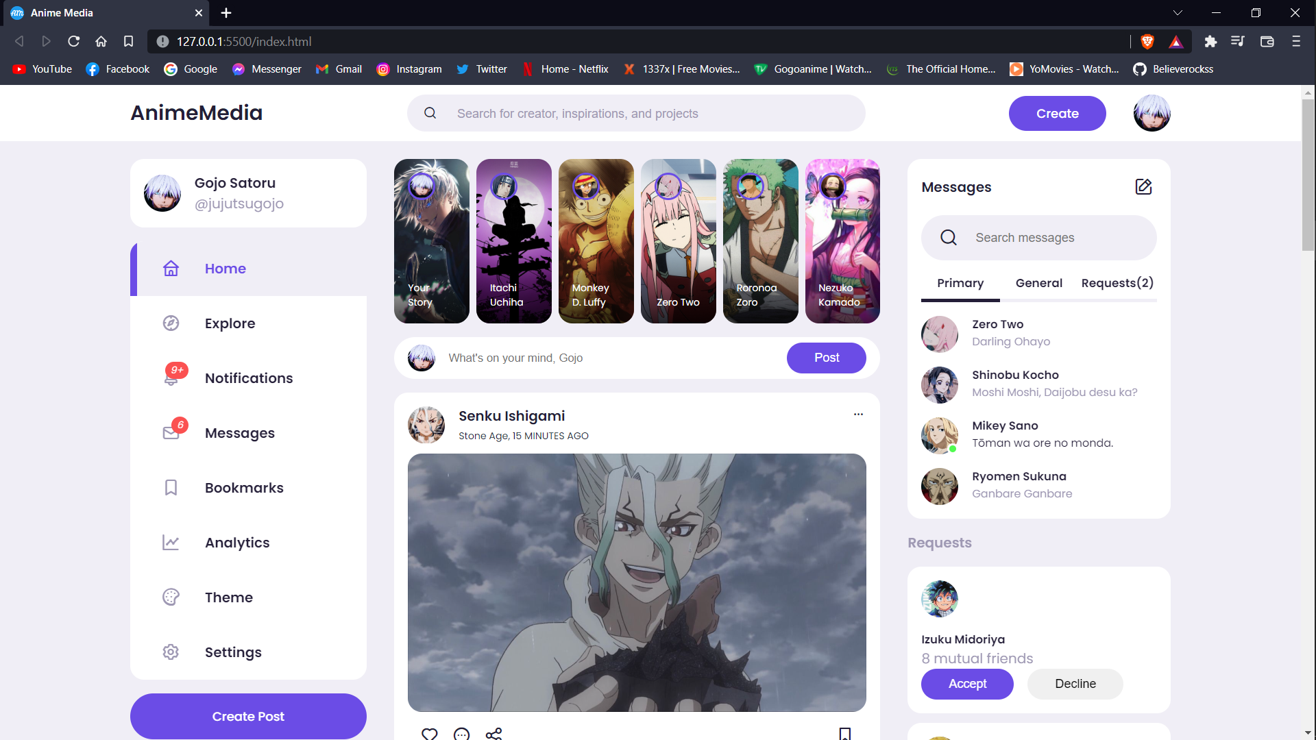 GitHub - Believerockss/Anime-Style-Social-Media: This is a responsive ...