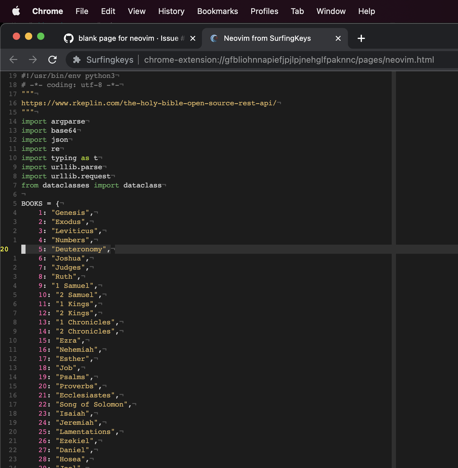 blank page for neovim · Issue #1863 · brookhong/Surfingkeys · GitHub