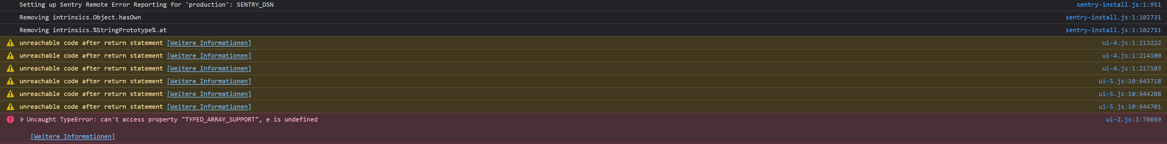 Uncaught Typeerror Cant Access Property Typedarraysupport E Is Undefined · Issue 13255