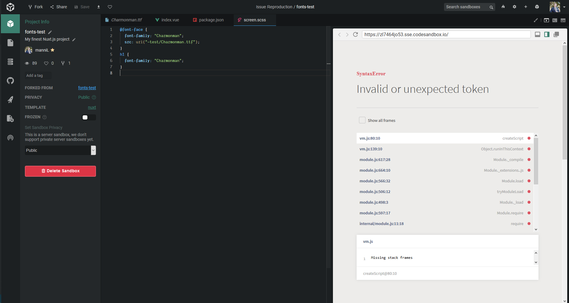 Sass Tilde Package Reference Is Broken On Ssr · Issue 4060 · Nuxtnuxt · Github 8796