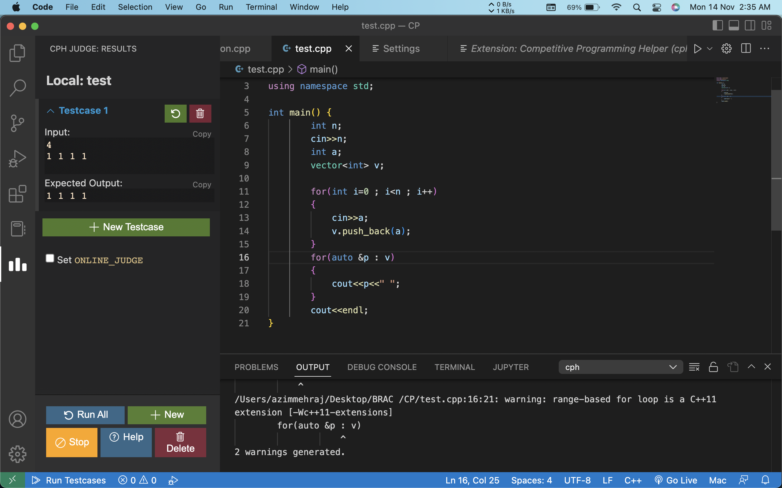 cph compiling with older version of cpp (c++98) · Issue #303 · agrawal ...