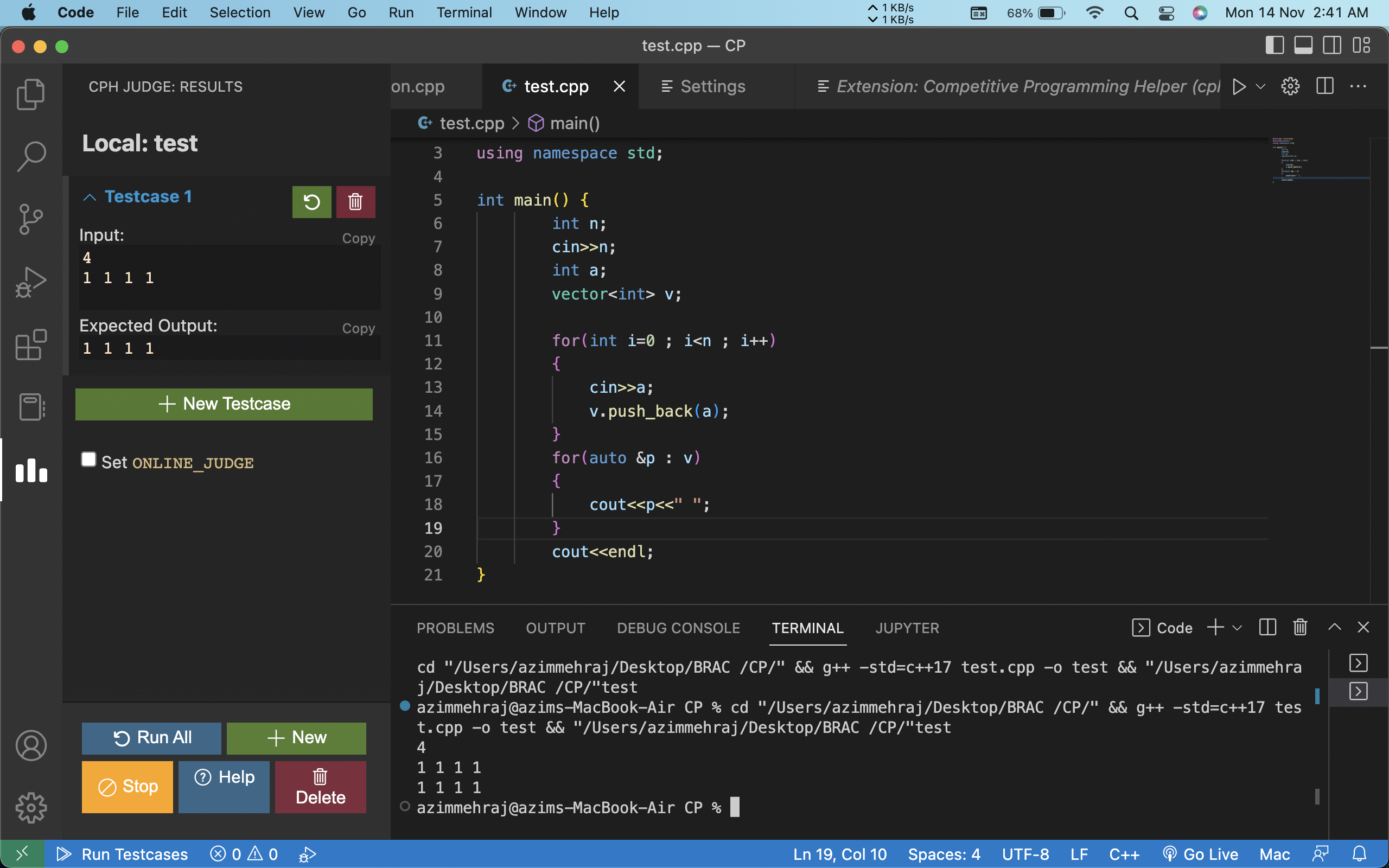 cph compiling with older version of cpp (c++98) · Issue #303 · agrawal ...