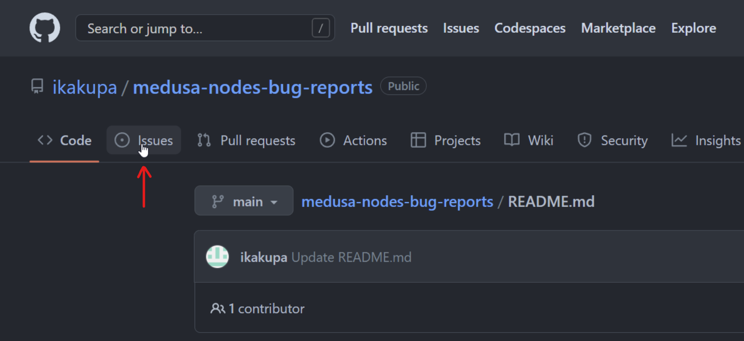 GitHub - ikakupa/medusa-nodes-bug-reports: This placeholder repository is intended to be used as ...