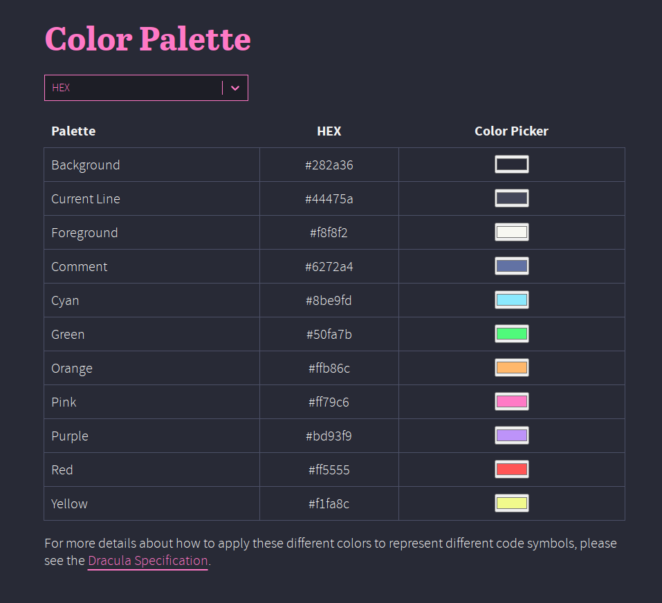 [Feature Request] Dracula theme or an option to set global colors ...