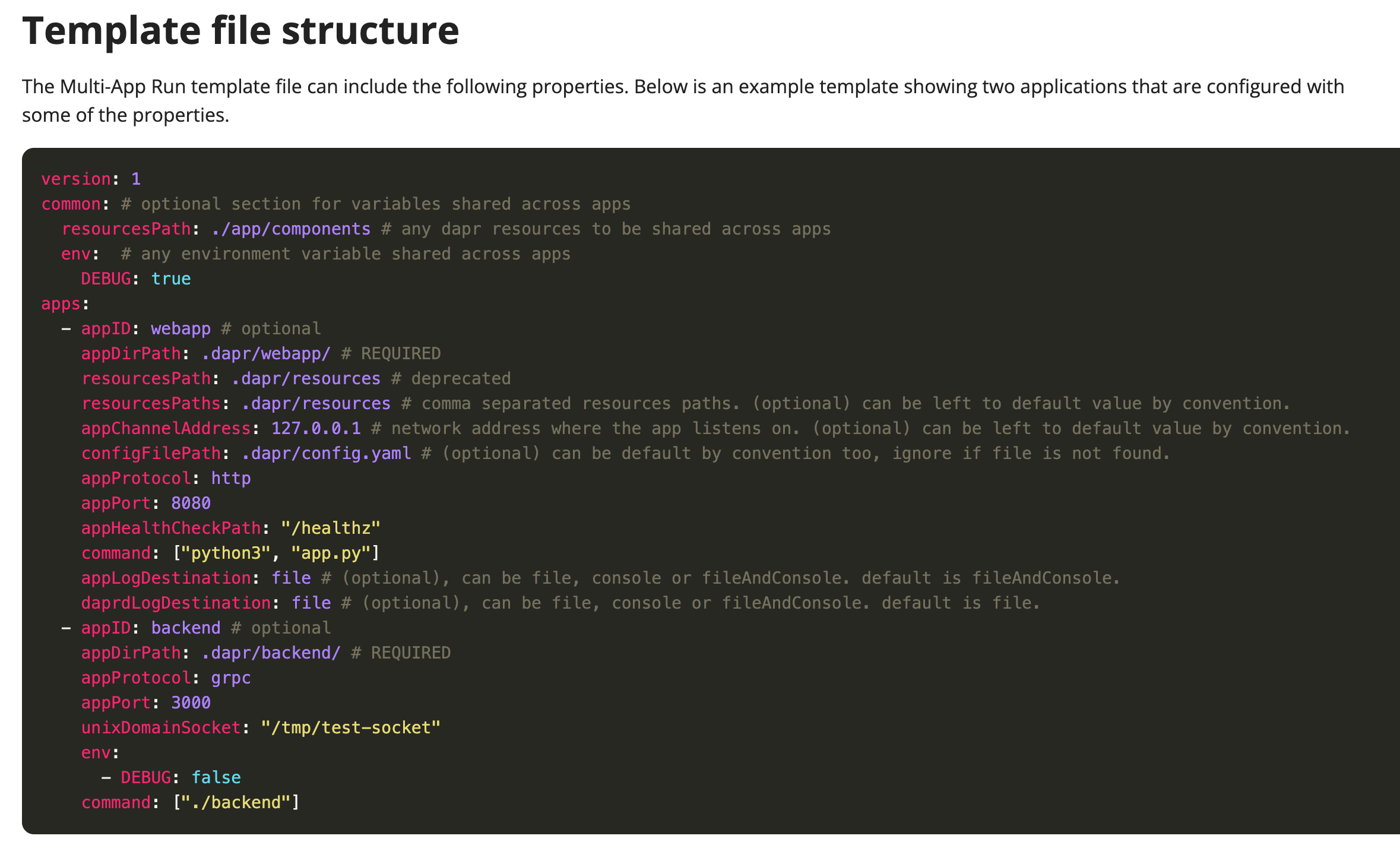 Dapr Run File `dapryaml` Sample Is Incorrect For `env` Property · Issue 3778 · Daprdocs