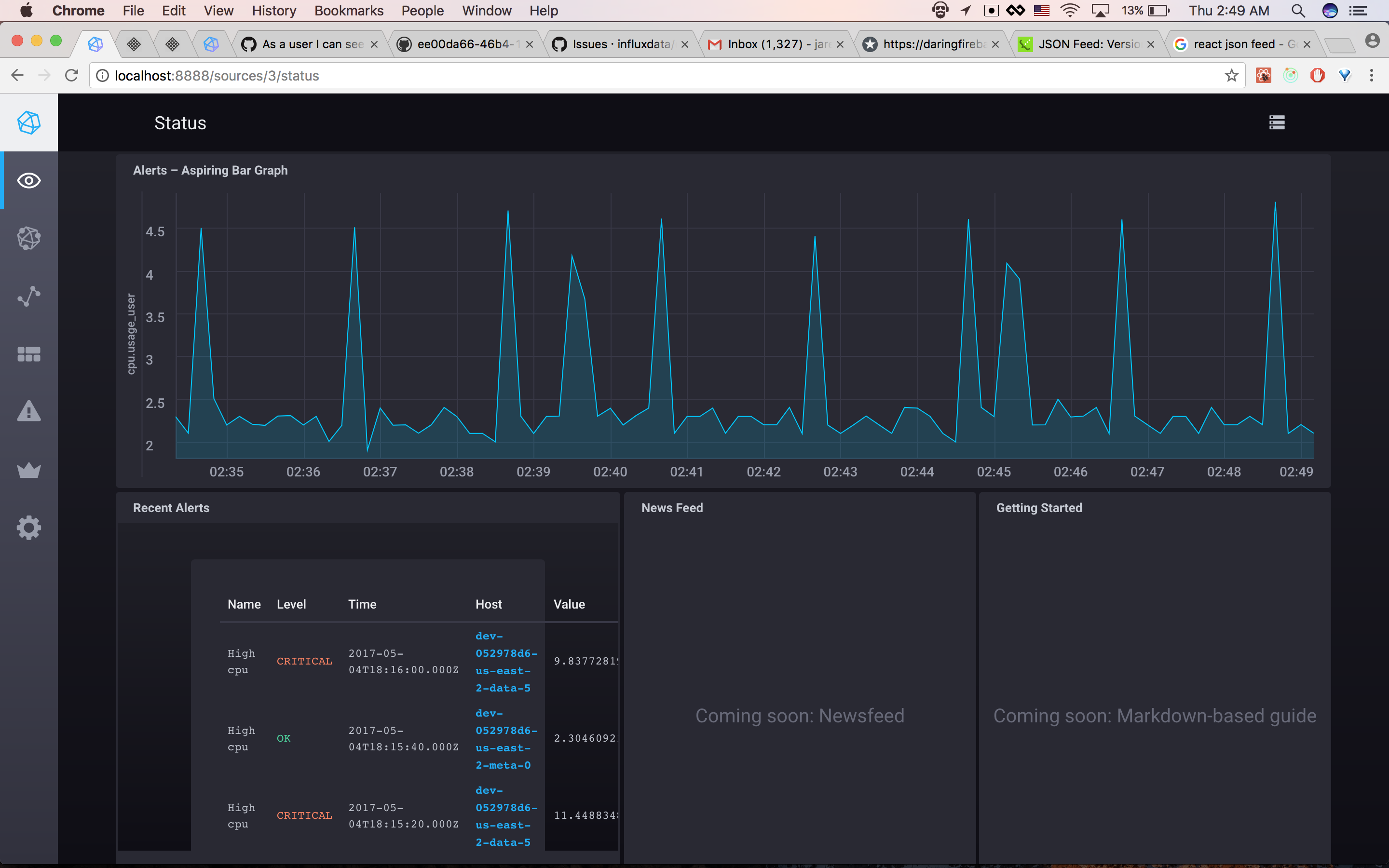 As a user I can see a status page · Issue #1556 · influxdata/chronograf · GitHub