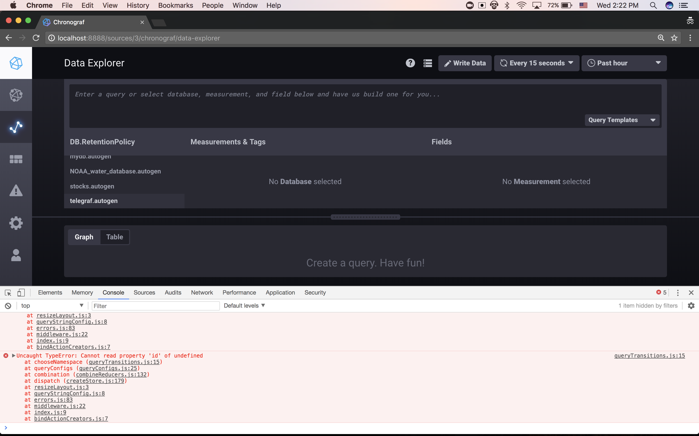 Can't select Database in Data Explorer · Issue #2633 · influxdata/chronograf · GitHub