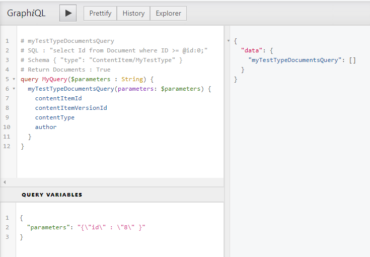 [GraphQL] KeyNotFoundException when SQL Query schema is not compatible with searched document ...