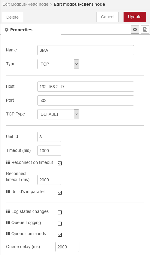 Modbus connection of SMA inverter throws error: "Client Not Ready To Read At State init" · Issue ...