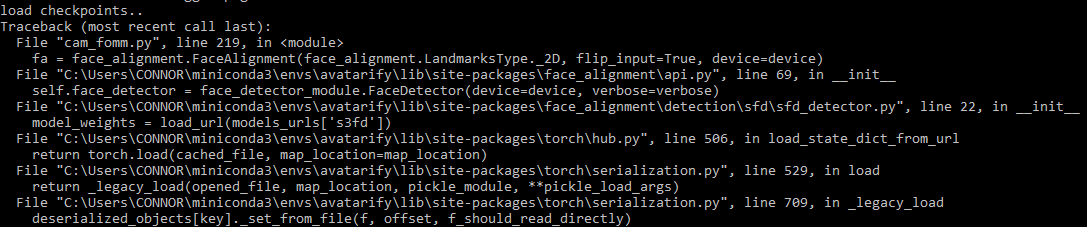 Runtime error when running run_windows.bat. · Issue #88 · alievk/avatarify-python · GitHub