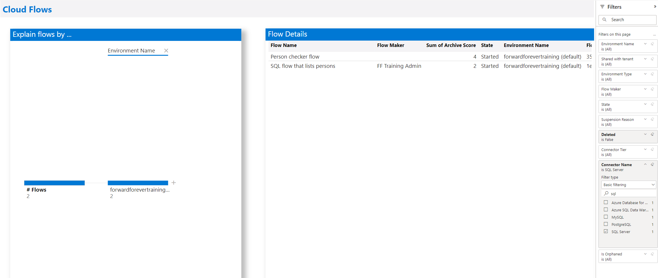 [CoE Starter Kit - Feature]: Connector deep dive should provide information about which flows ...