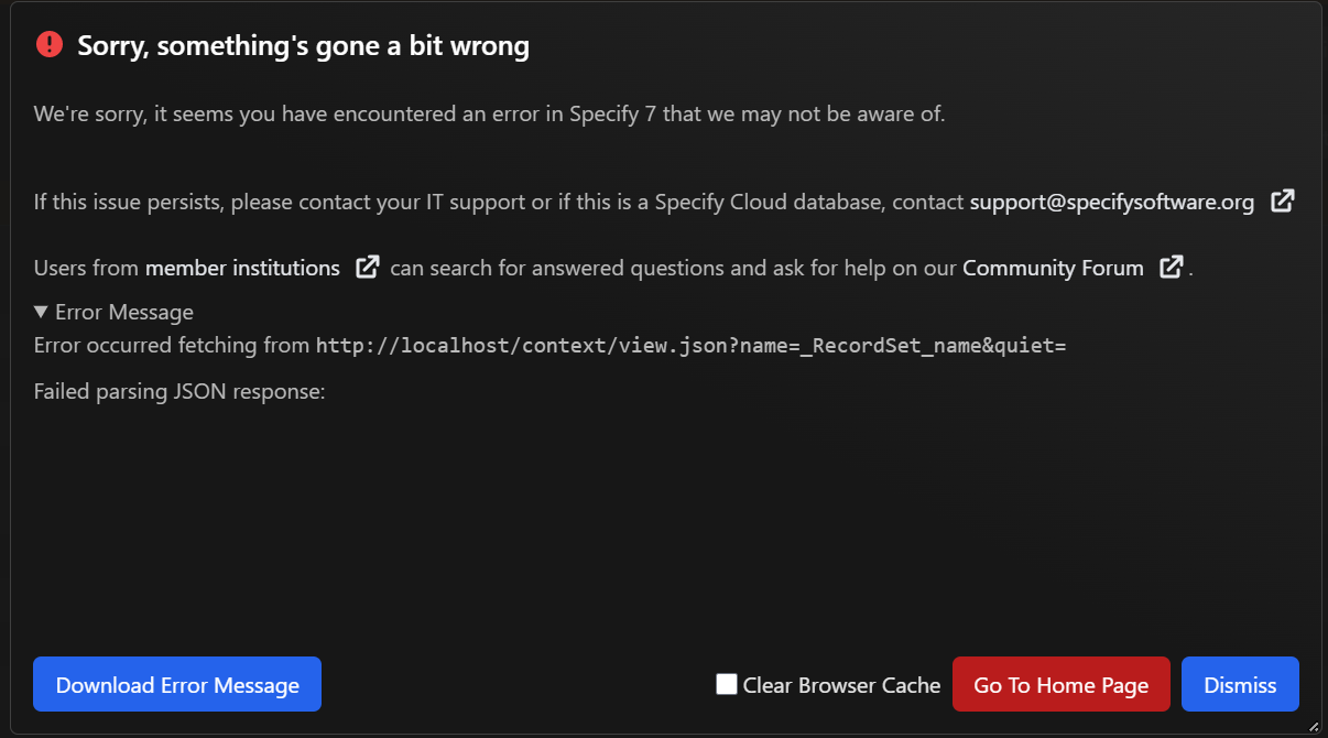Add an option to receive quiet response from back-end · Issue #2484 · specify/specify7 · GitHub