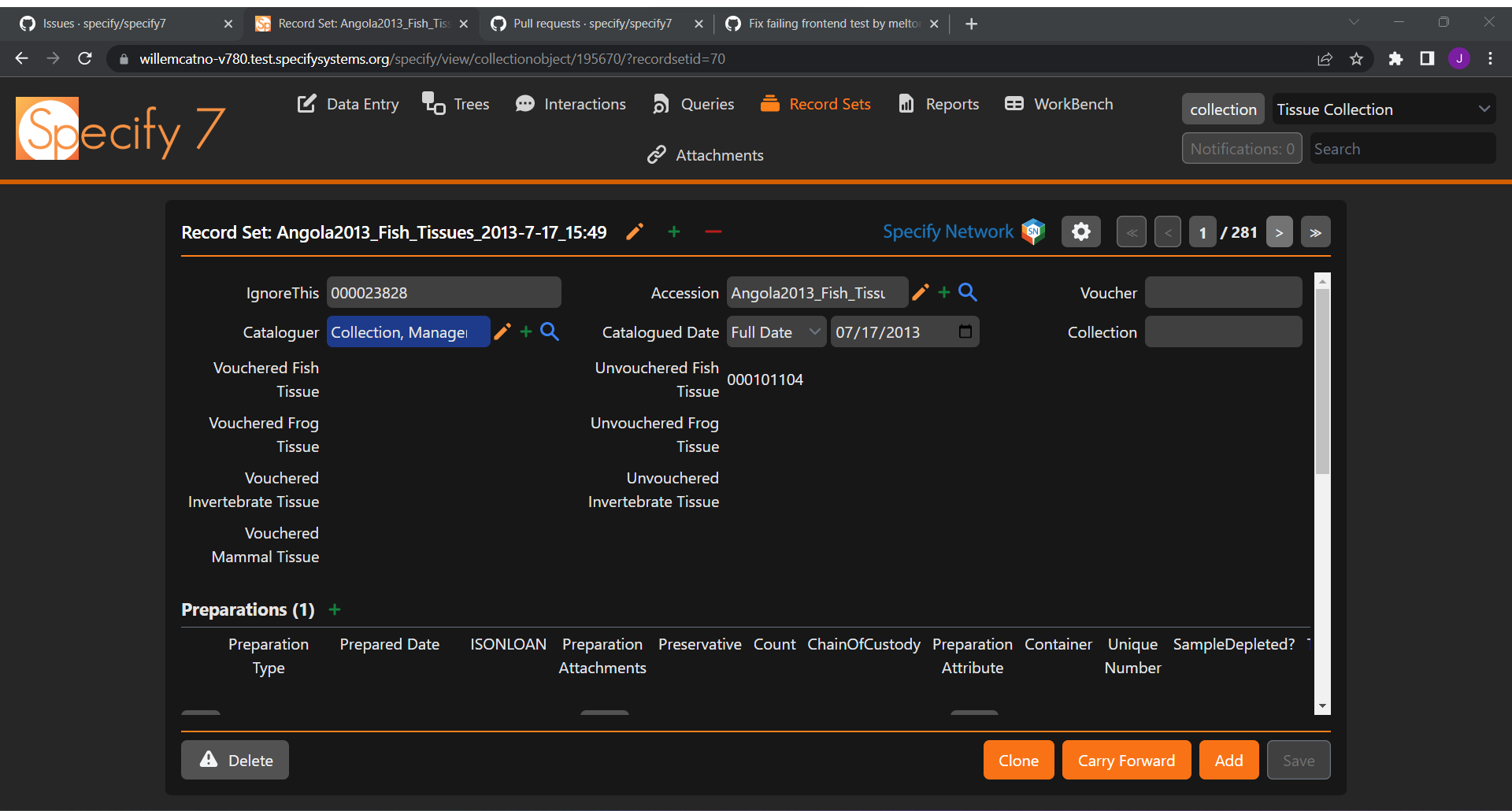 Undefined ColRelTypePlugin field perpetually displays `Loading...` · Issue #3294 · specify ...