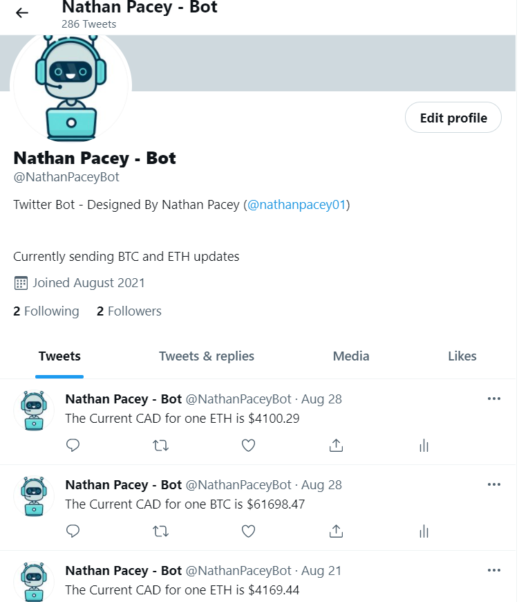 GitHub - NathanPaceydev/Twitter-Bot: Quick Project to create a Twitter ...