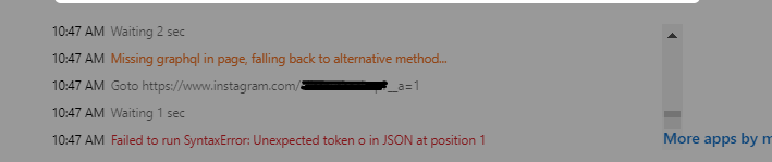 Missing graphql in page falling back in alternative method / Failed to run SyntaxError ...