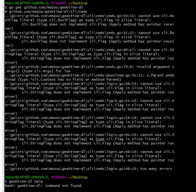 命令不存在 · Issue 2 · Mmzou Geektime Dl · Github