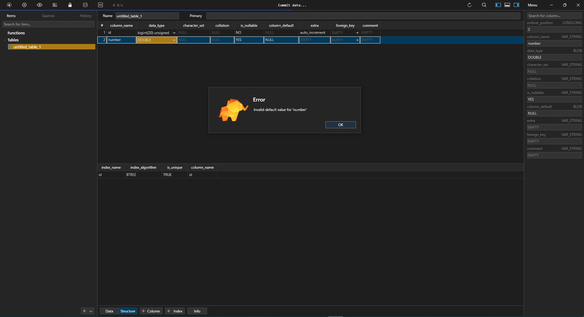 Error for default value · Issue #256 · TablePlus/TablePlus-Windows · GitHub
