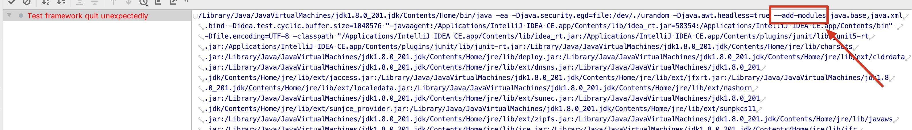 Help: run failed in IDEA, because of "Unrecognized option: --add-modules Error: Could not create ...