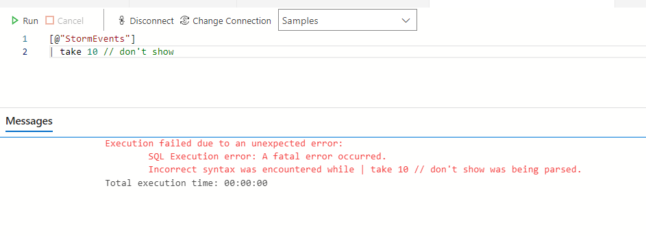 KQL: Commented code that includes single quote(s) should work · Issue #16274 · microsoft ...