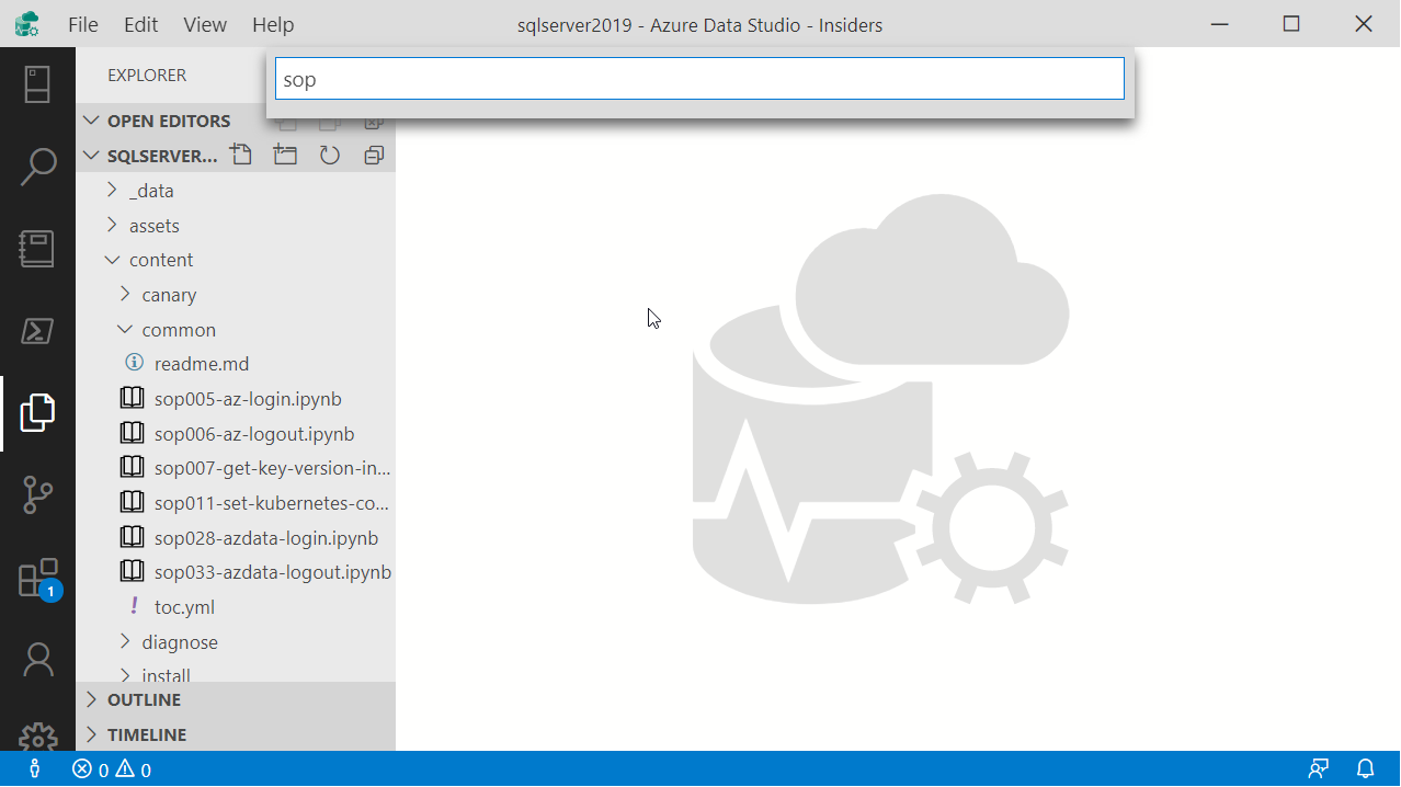 Ctrl + P doesn't work in ADS Insiders 1.17.0 · Issue #9744 · microsoft/azuredatastudio · GitHub