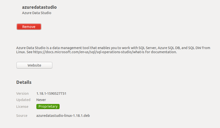 Description of Azure Data Studio on Linux during installation · Issue ...