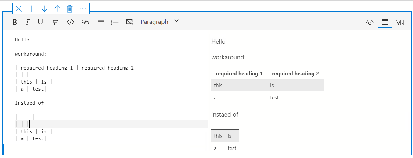 Table gets corrupted while editing in WYSIWYG mode · Issue #13289 · microsoft/azuredatastudio ...