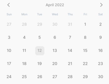 Selected Day Custom BorderRadius · Issue #1857 · wix/react-native-calendars · GitHub