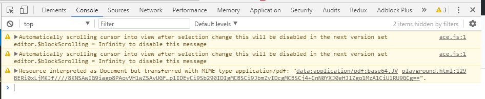 Resource Interpreted As Document But Transferred With Mime Type Applicationpdf · Issue 1130 