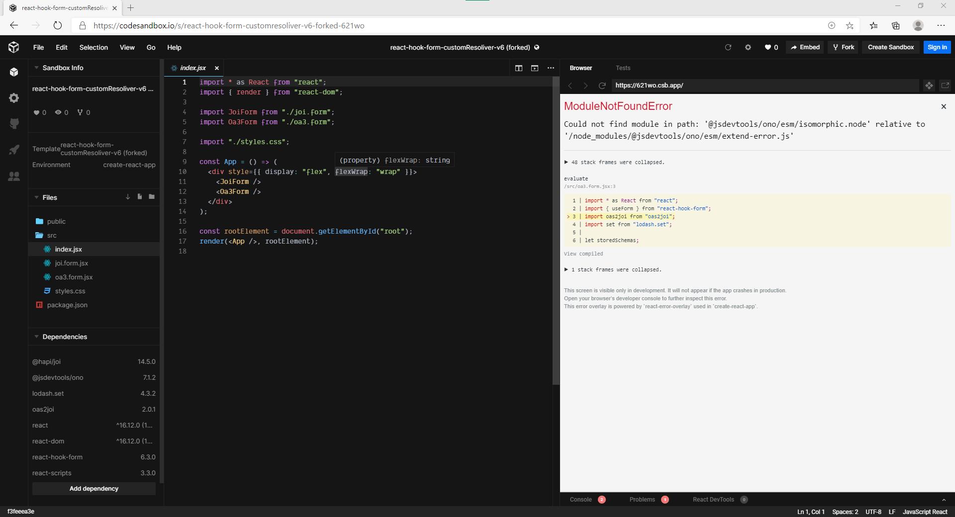 Mode OnBlur onChange Not Working With Custom Resolver Issue 2510 React hook form react hook 