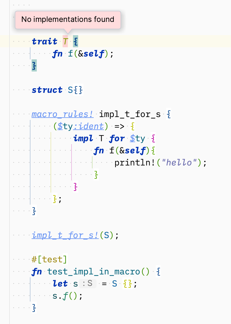 Cannot find structs that implement traits through macro · Issue #9859 · intellij-rust/intellij ...