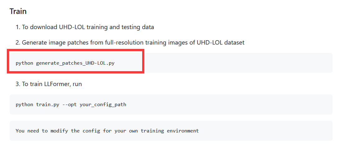 can't find generate_patches_UHD-LOL.py · Issue #5 · TaoWangzj/LLFormer · GitHub