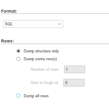 Export table structure shows rows fields · Issue #14334 · phpmyadmin/phpmyadmin · GitHub