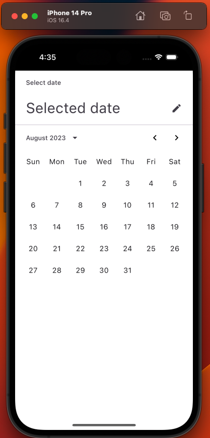 Today's date is not highlighted with a circle in the material3 datePicker on iOS. · Issue #3591 ...